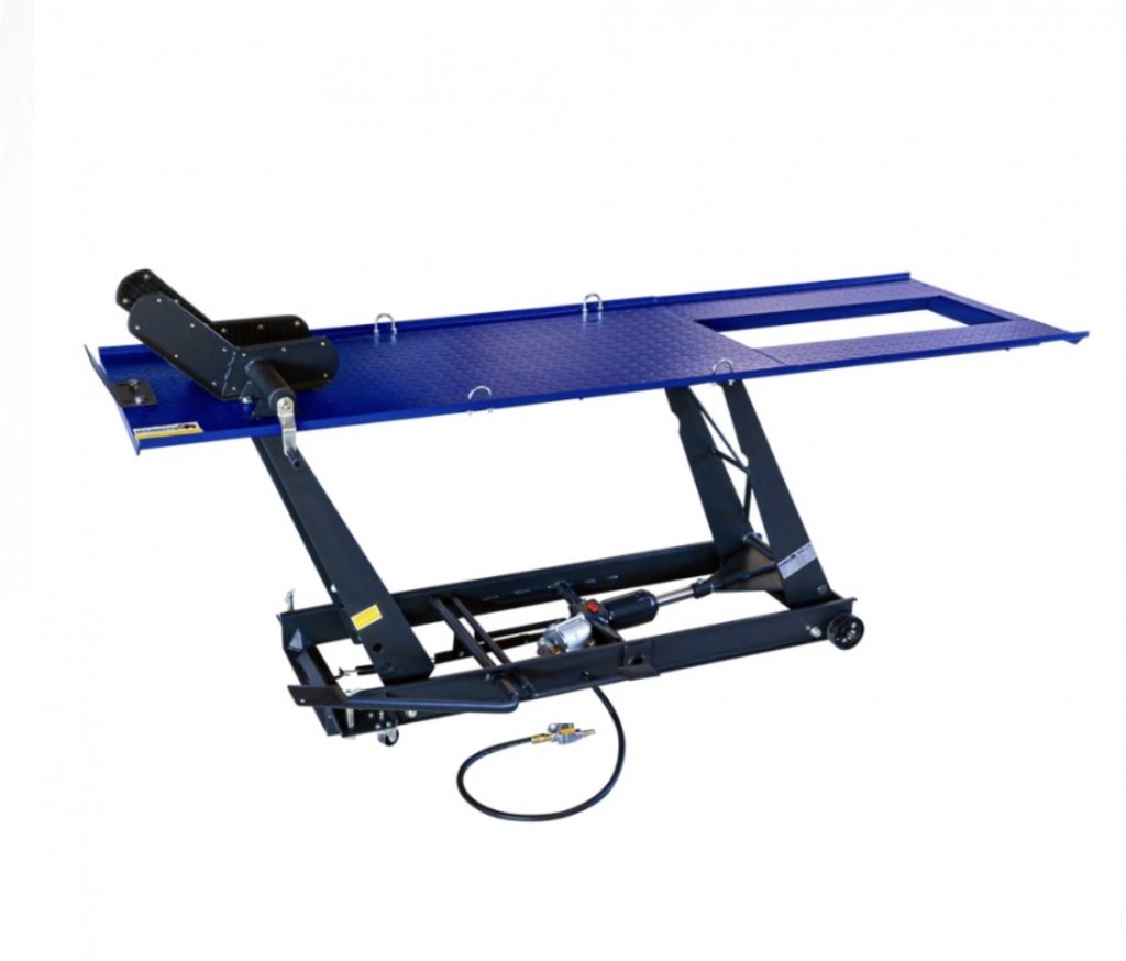 Table élévatrice moto 450kg hydraulique et pneumatique - AD Outillage